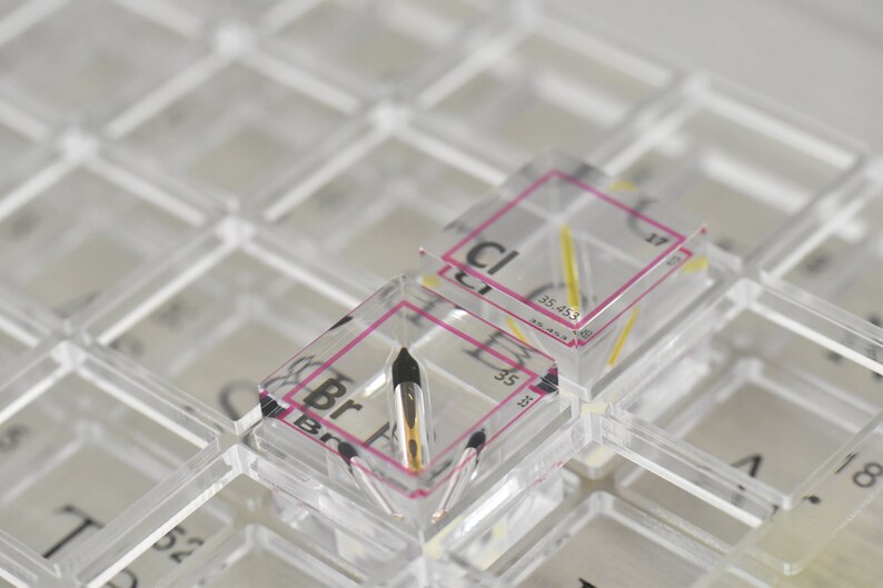 Periodic Table of the Elements, Acrylic Box, for All 1 Inch (25.4 Mm ...