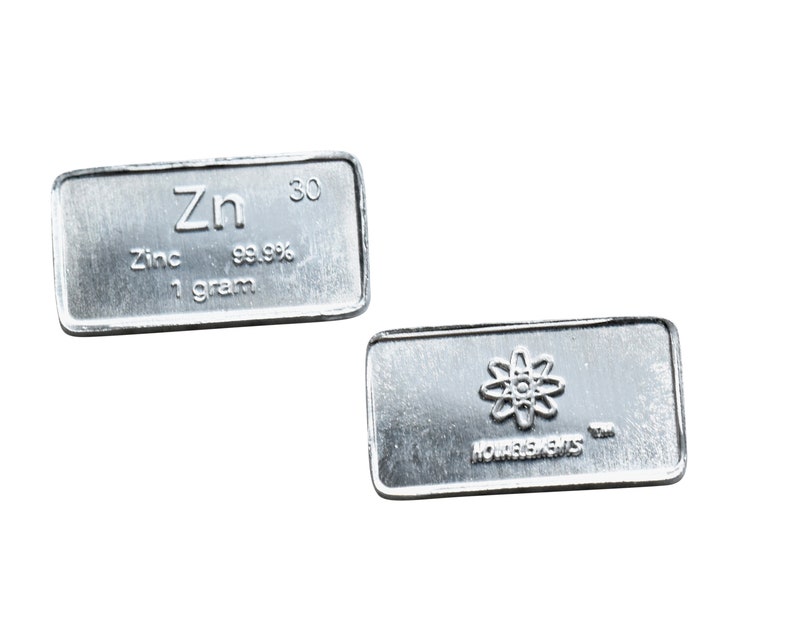 Zinc Ingot, Periodic Table of Elements, Metallic Zinc Ingot 1 Gram 99.9 ...