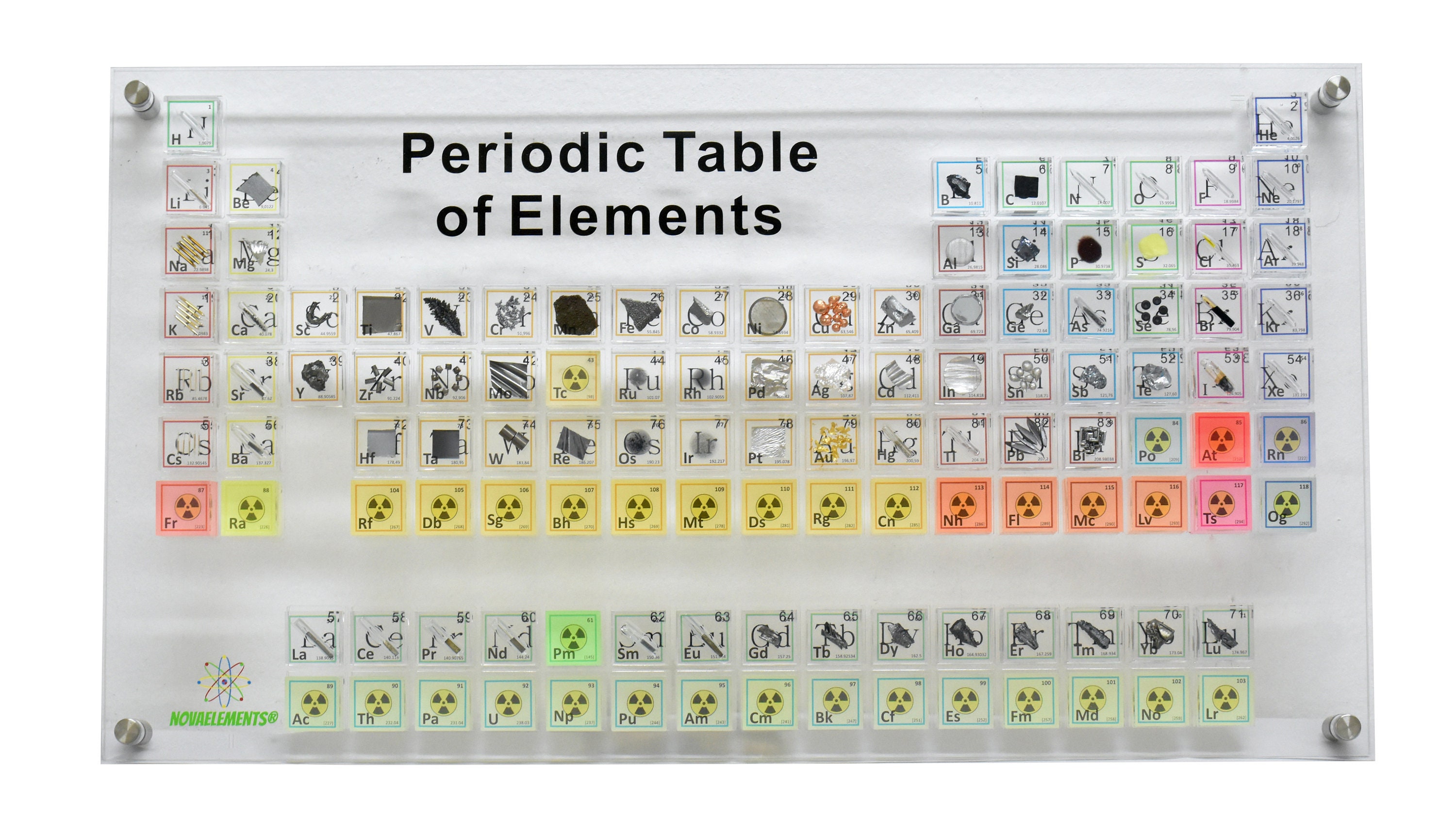 Periodic Table of the Elements, Acrylic Box, for All 1 Inch (25.4 Mm ...