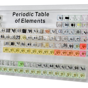 Periodic Table of the Elements, Acrylic Box, for All 1 Inch (25.4 Mm ...