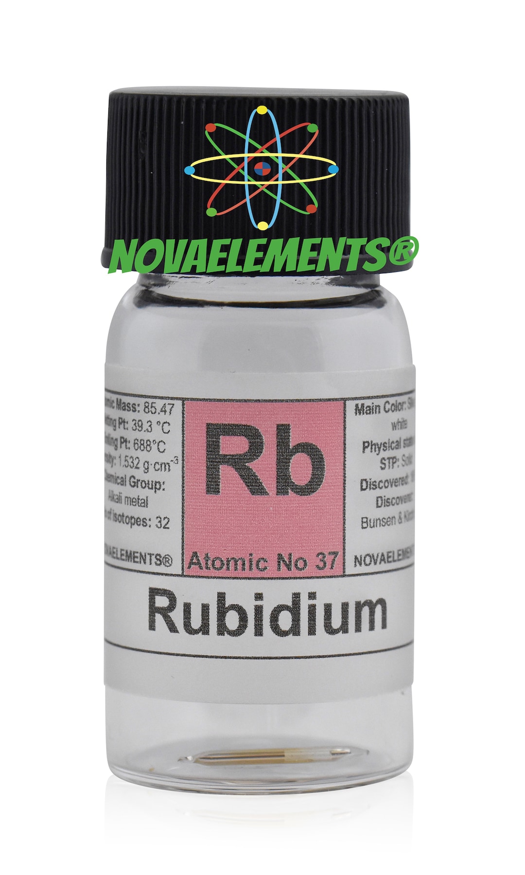 Rubidium Metal Element 37, Periodic Table of Elements, Rubidium Metal ...