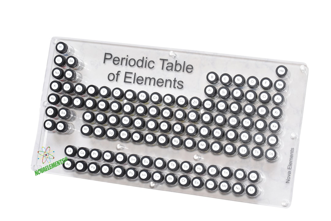 Portable Periodic Table of Elements With Real Elements, Set of 82 Chemical Elements Including a ...