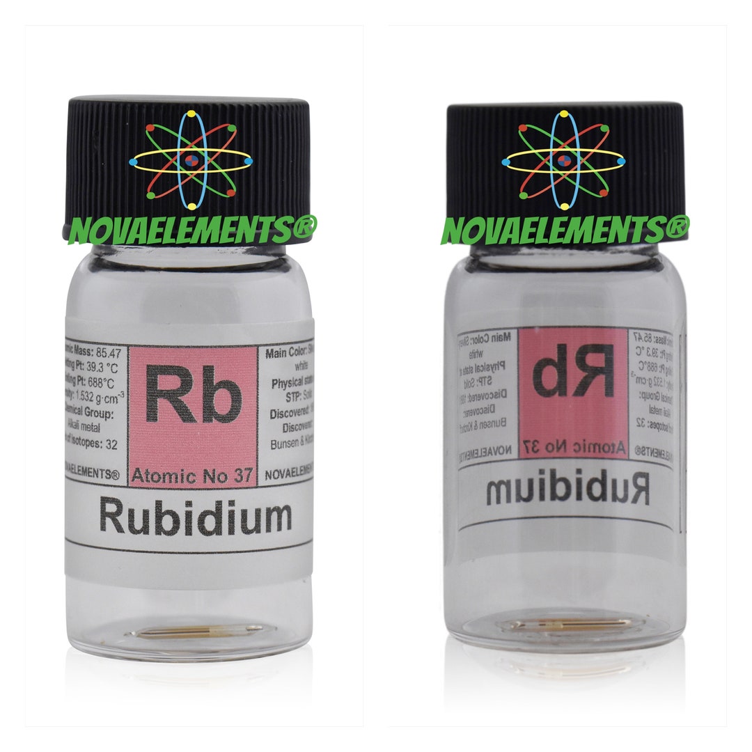 Rubidium Metal Element 37, Periodic Table of the Elements, Rubidium ...