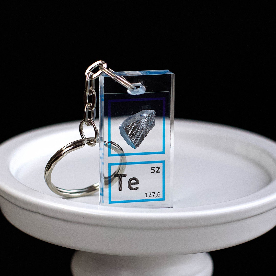 Tellurium Crystal Sample for Collection, Tellurium Keychain, Periodic ...