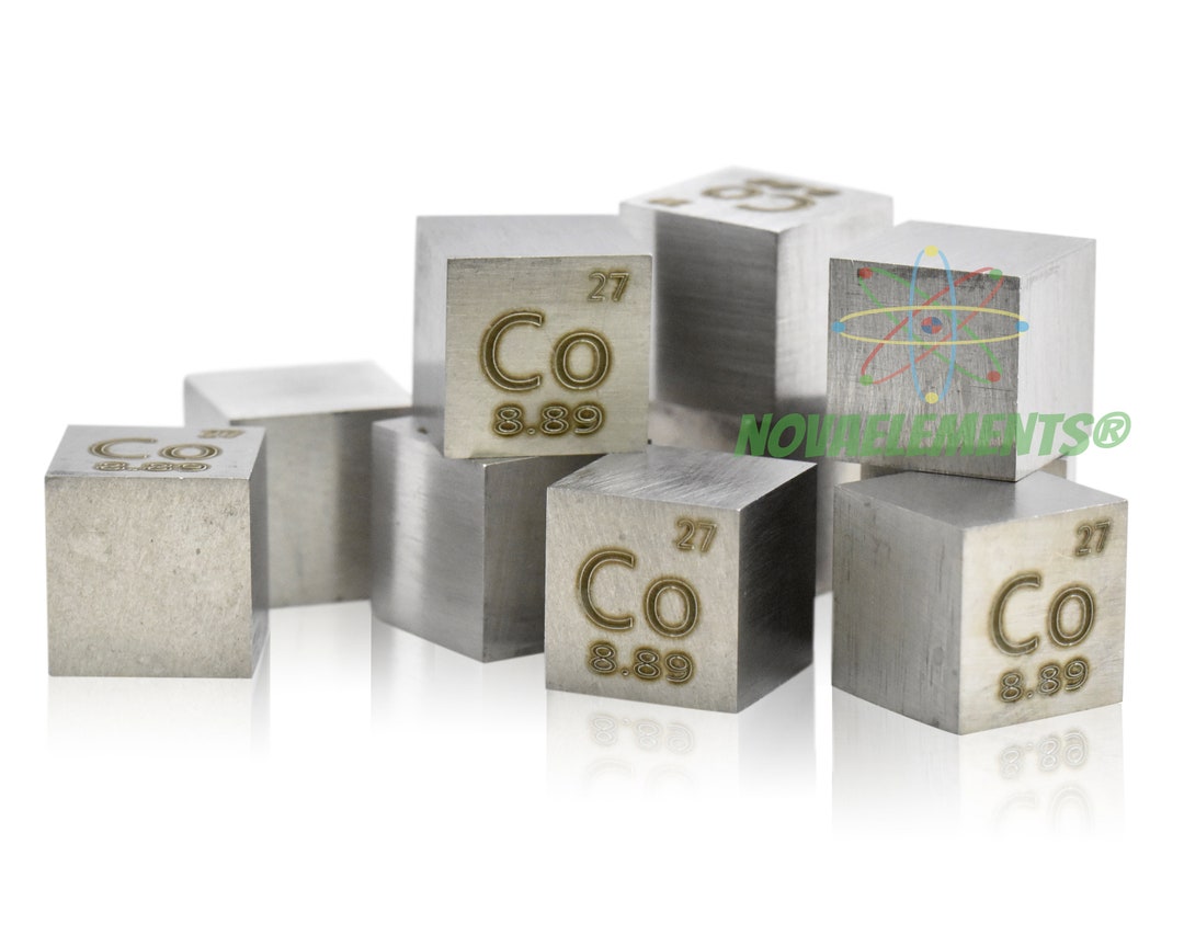 Cobalt Cube Density 10x10x10mm, Periodic Table of Elements, Cobalt ...