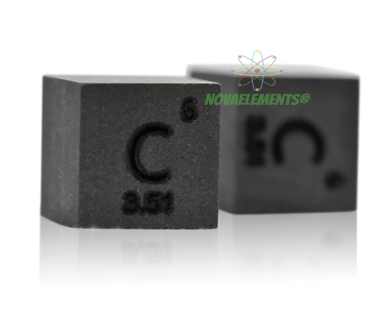 Carbon Cube Density 10x10x10mm, Periodic Table of the Elements, Carbon ...