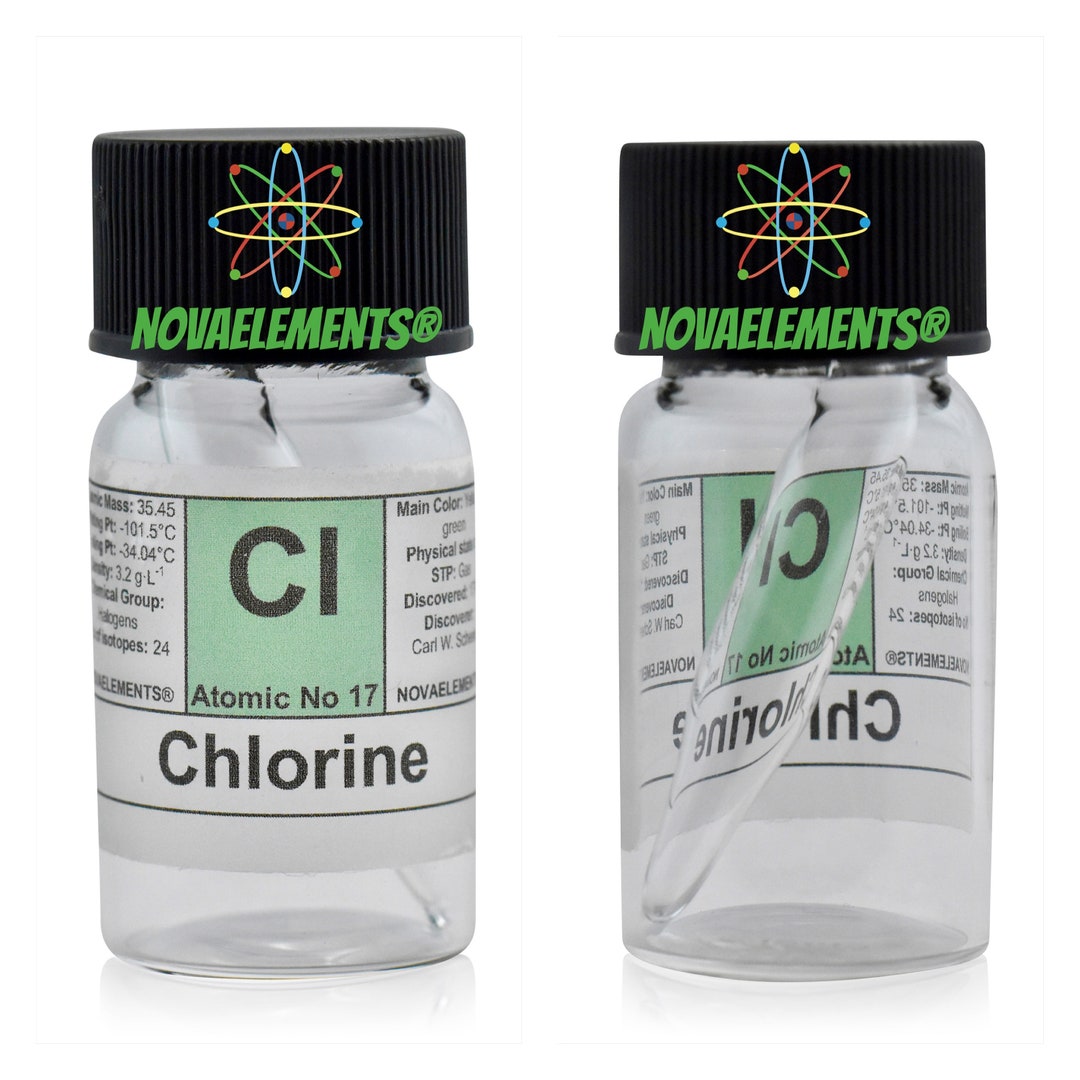 Chlorine Element 17, Periodic Table of Elements, Safe Mixture ...