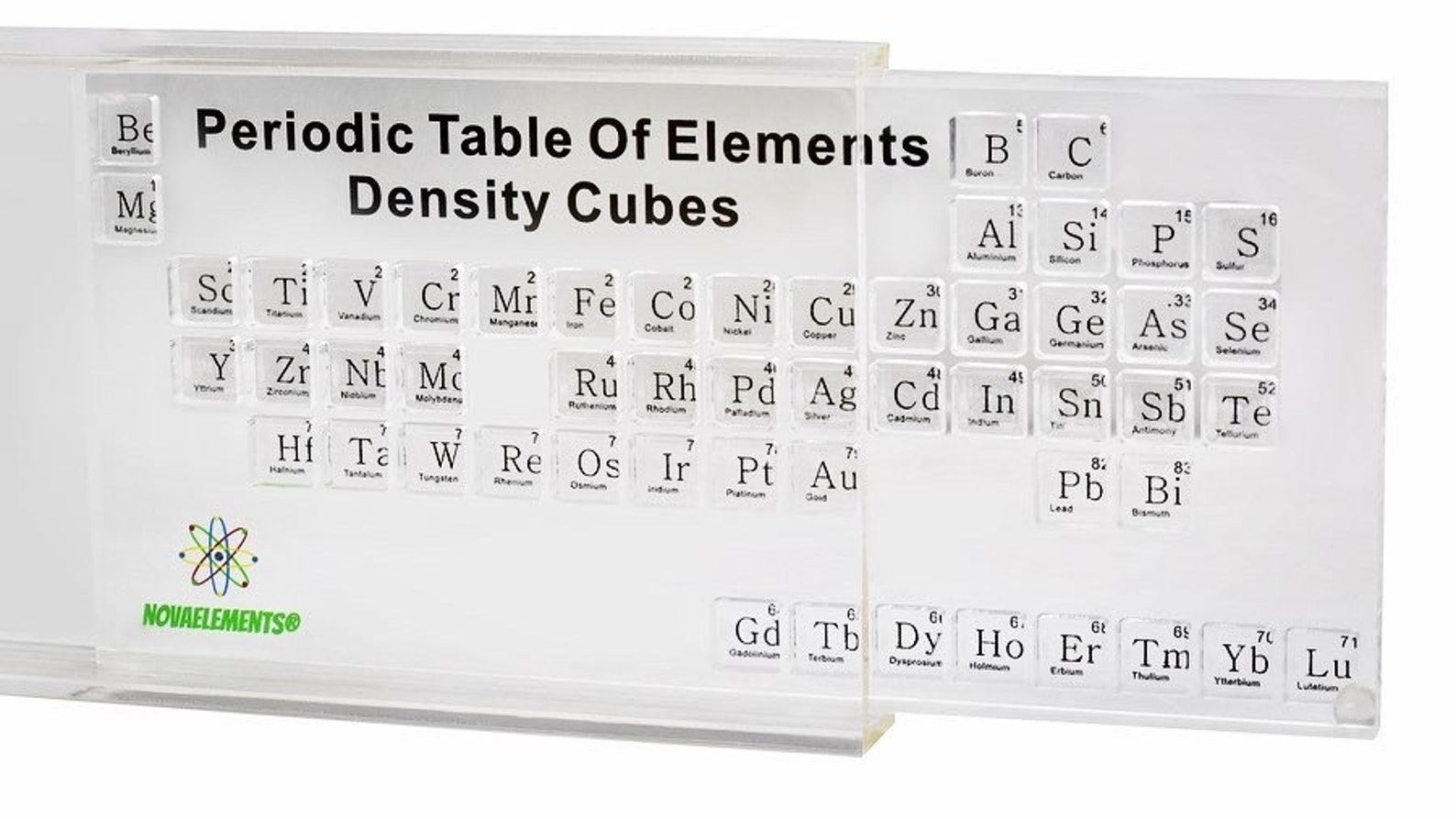 Periodic Table of the Elements Density Cubes, Table With Slide-cover ...