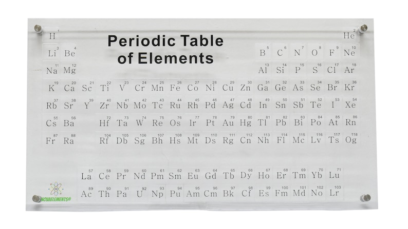 Periodic Table of the Elements, Acrylic Box, for All 1 Inch (25.4 Mm ...
