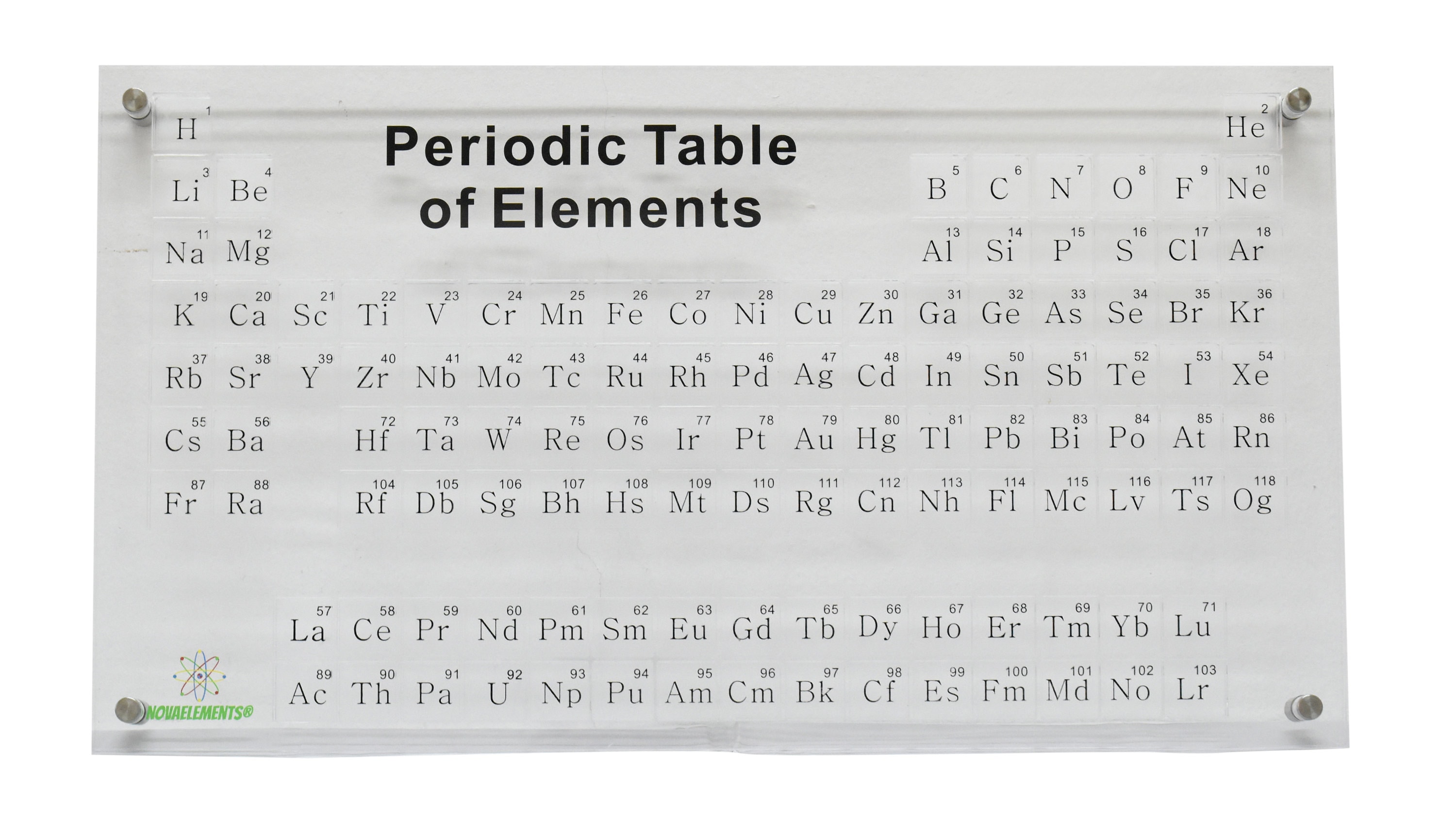Periodic Table of the Elements, Acrylic Box, for All 1 Inch (25.4 Mm ...