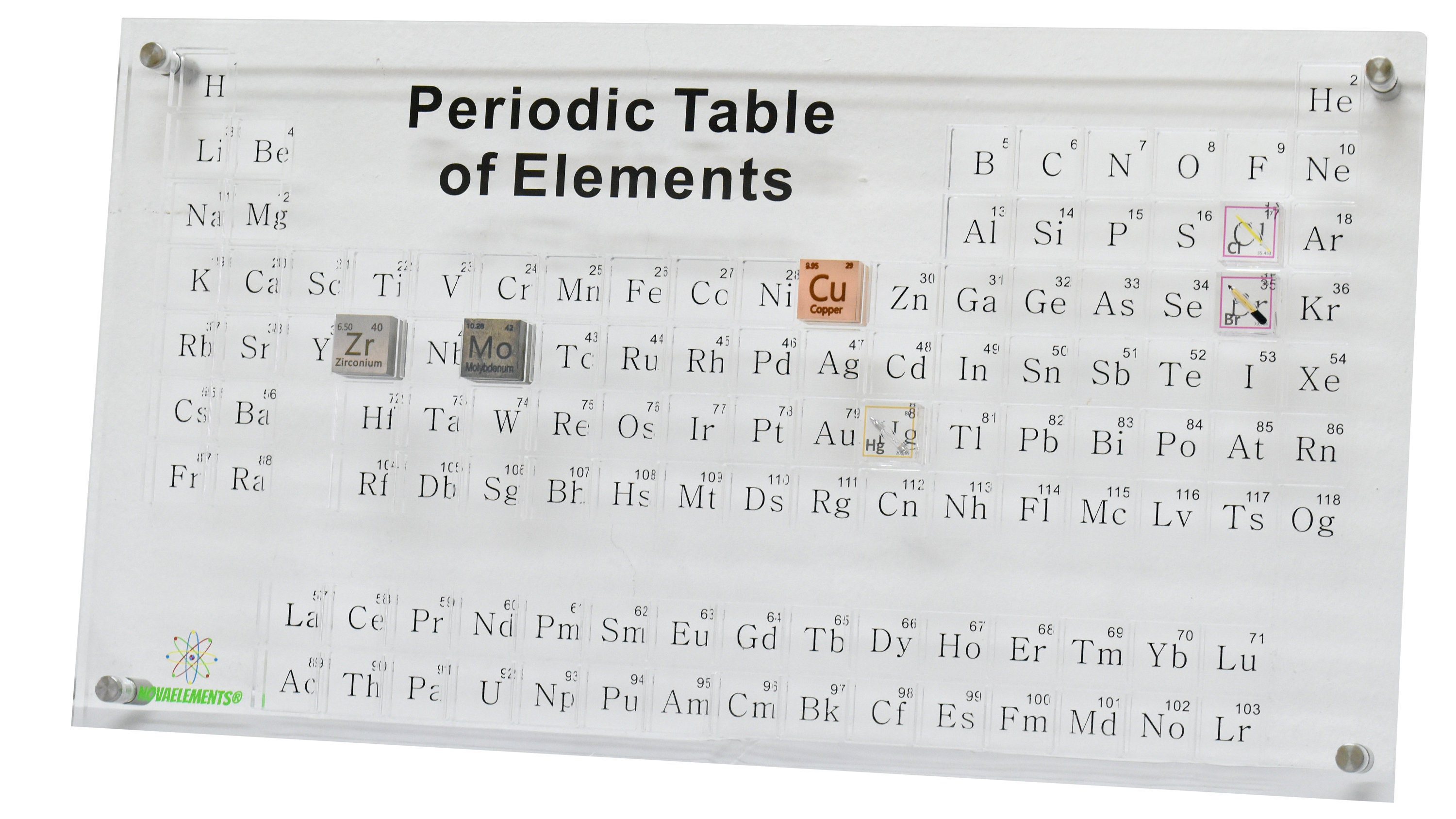 Periodic Table of the Elements, Acrylic Box, for All 1 Inch 25.4 Mm ...