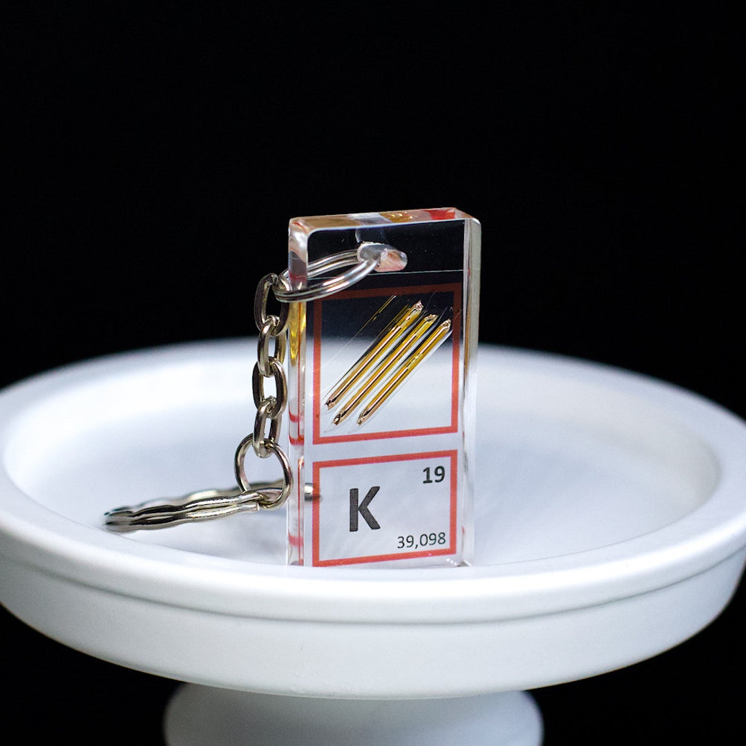 Potassium Metal Ampoules for Collection, Potassium Keychain, Periodic ...