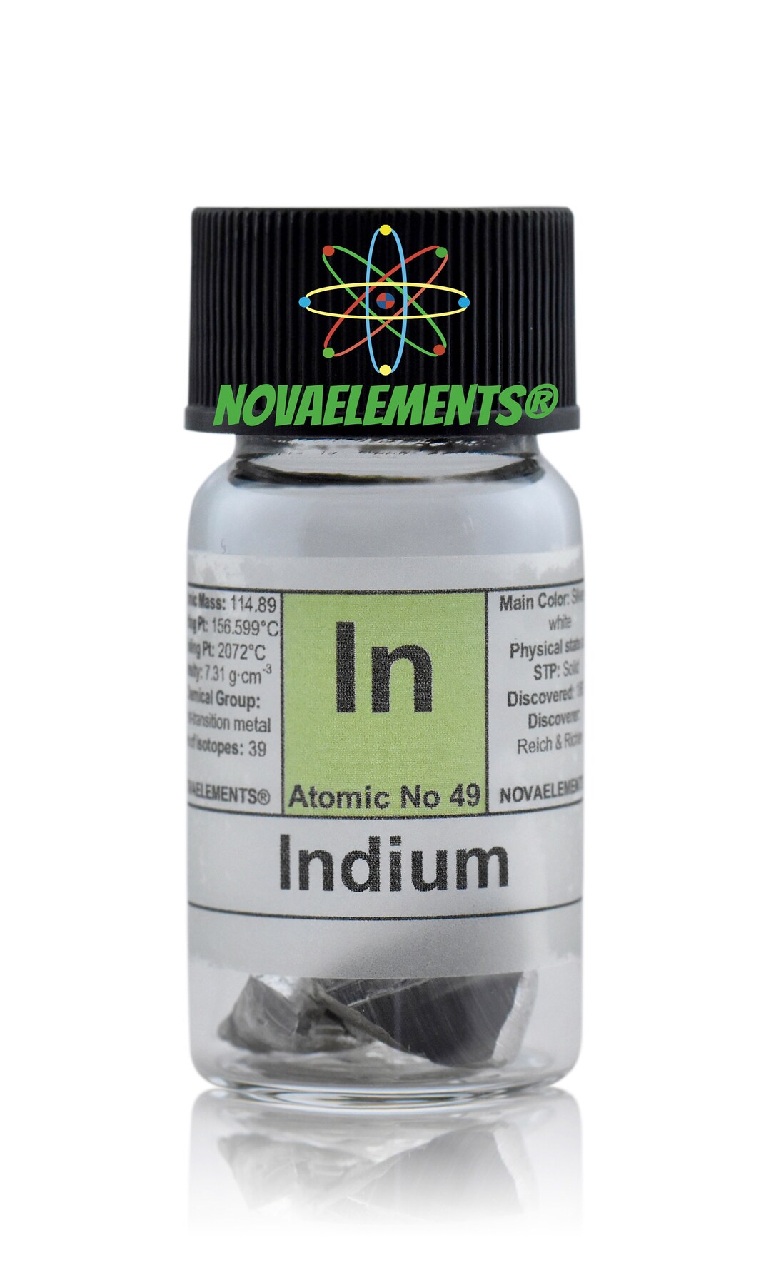 Indium Metal Element 49, Periodic Table of Elements, Indium Metal ...