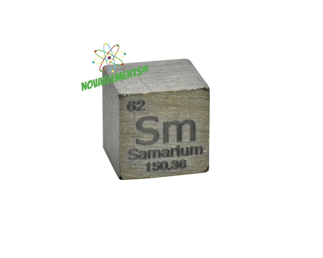 Samarium Cube Density 10x10x10mm, Periodic Table of the Elements ...