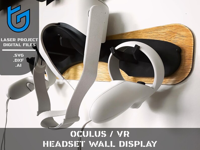 Oculus Quest Wall Mounted Holder Laser Cut SVG File - Etsy