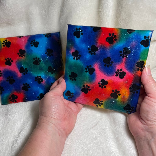 Ceramic Dog Paw Tile - Etsy