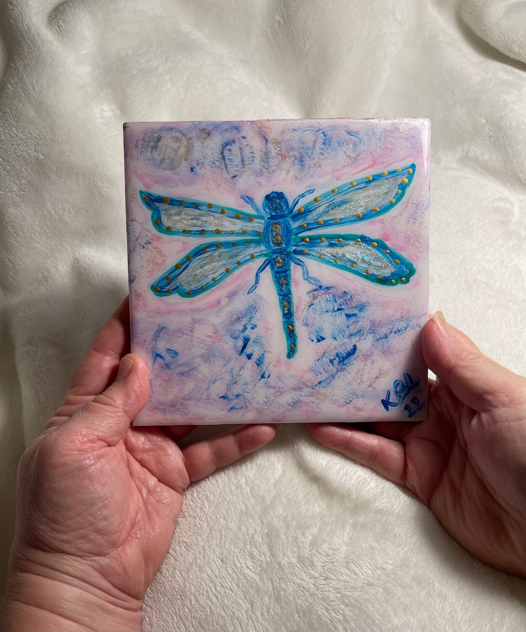 Dragonfly Ceramic Tile - Etsy
