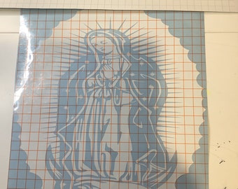 Virgin Mary Decal | Etsy
