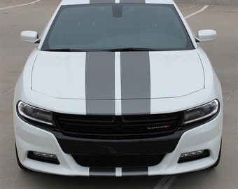 White Racing Stripes | Etsy