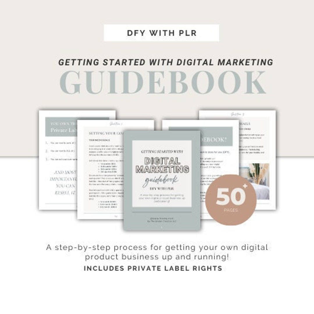 Getting Started With Digital Marketing Guidebook | With PLR & MRR for Reselling - Etsy