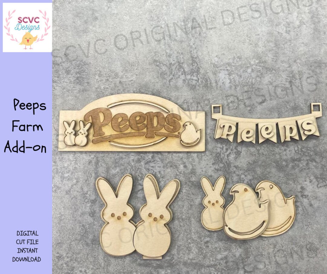 Peeps Farm Interchangeable Add-on, SVG Cut File, Glowforge ...