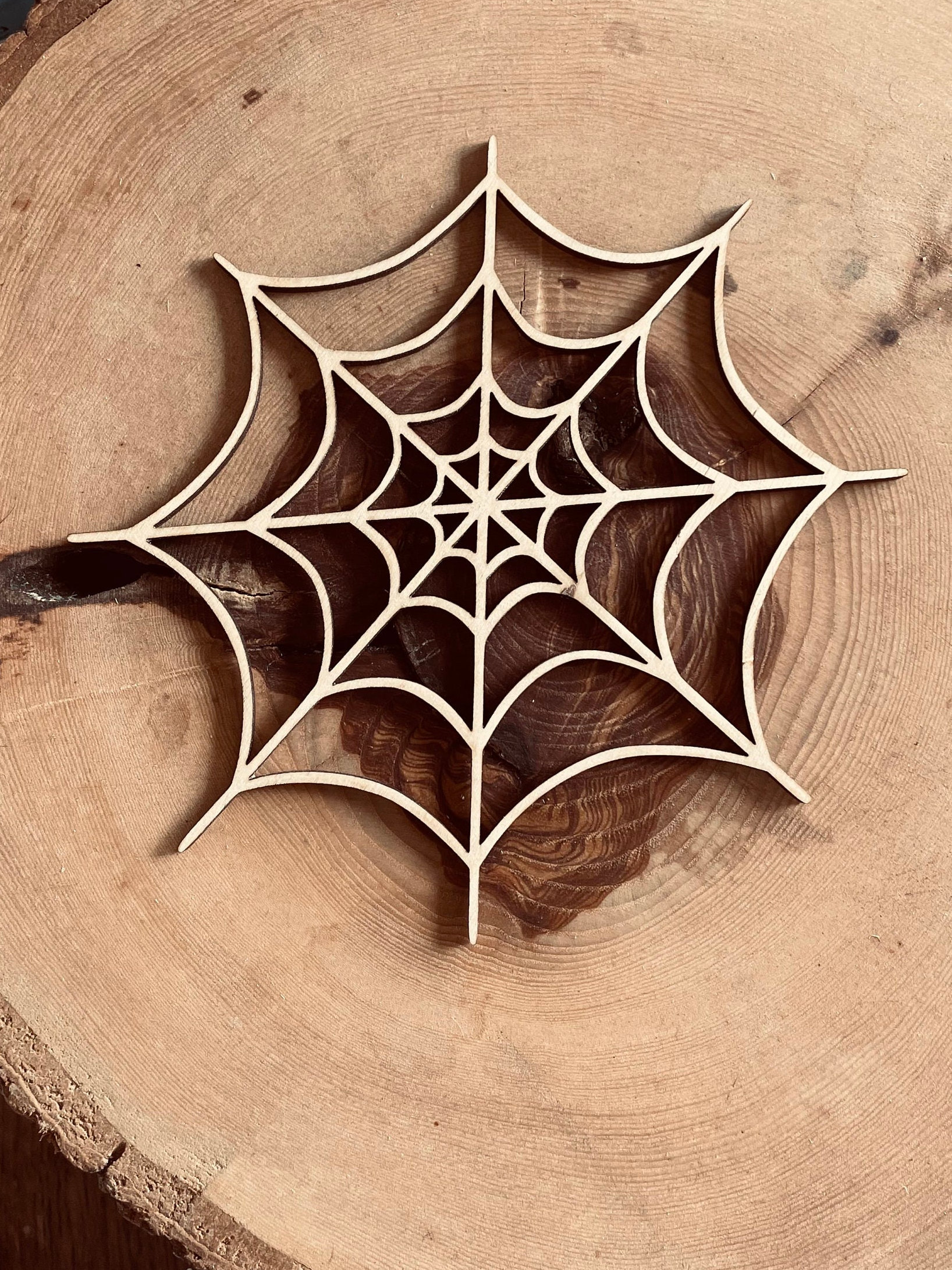 Wooden Halloween Spider Web Shapes Decor Halloween Decor - Etsy
