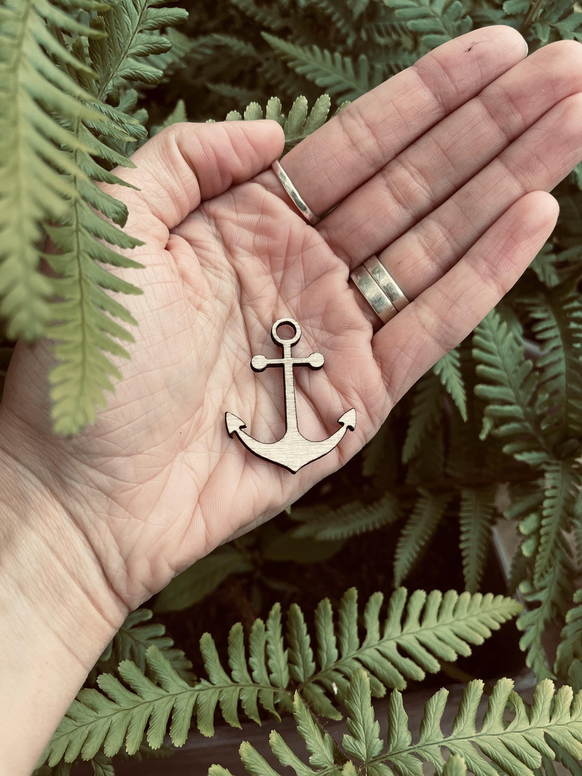 10x Wooden Anchor Shapes from 40mm Tall 3mm Thick Laser Cut | Etsy