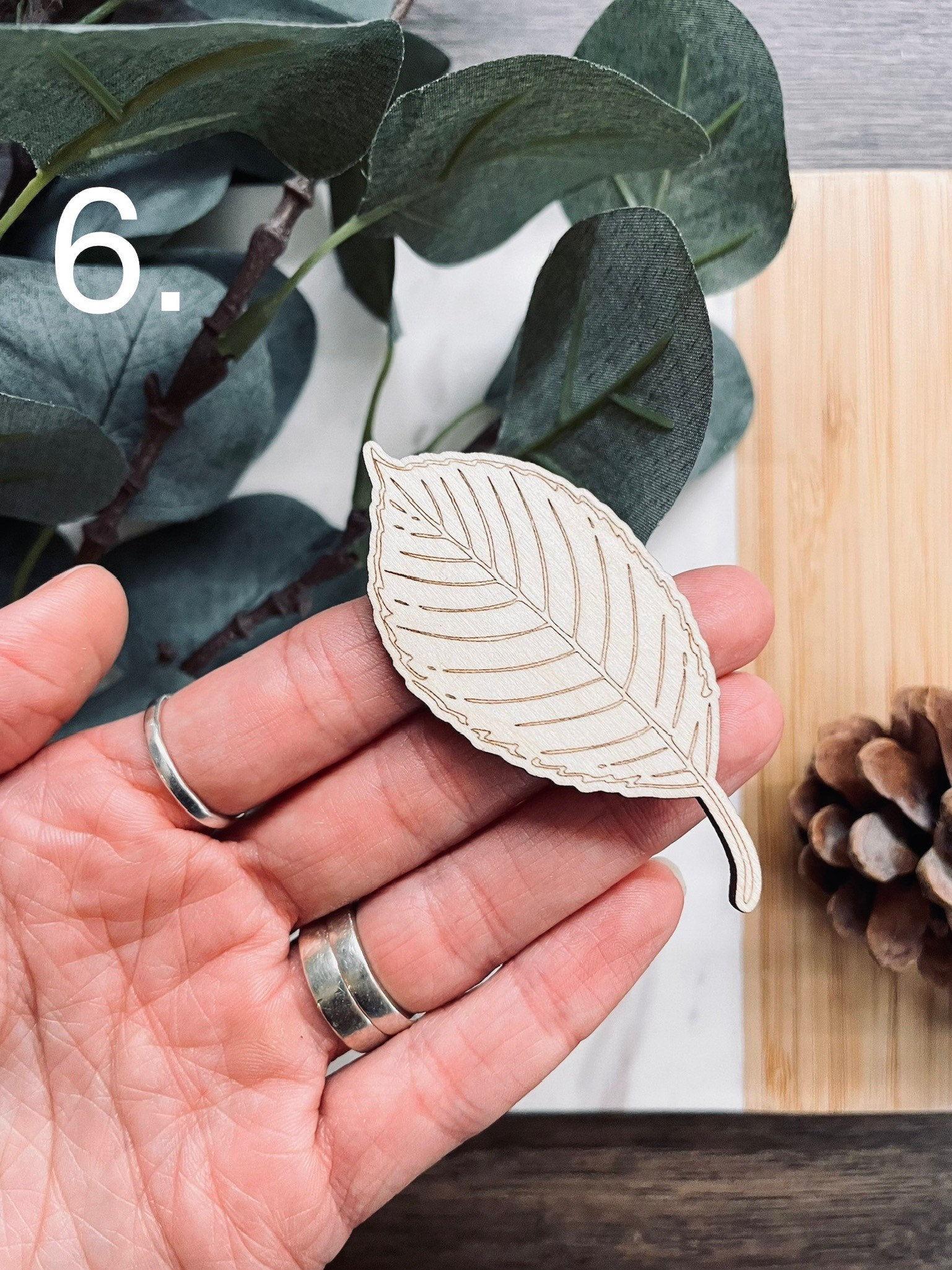 7x Wooden Leaves / Leaf Shapes Laser Cut Leaves Craft Leaf | Etsy UK