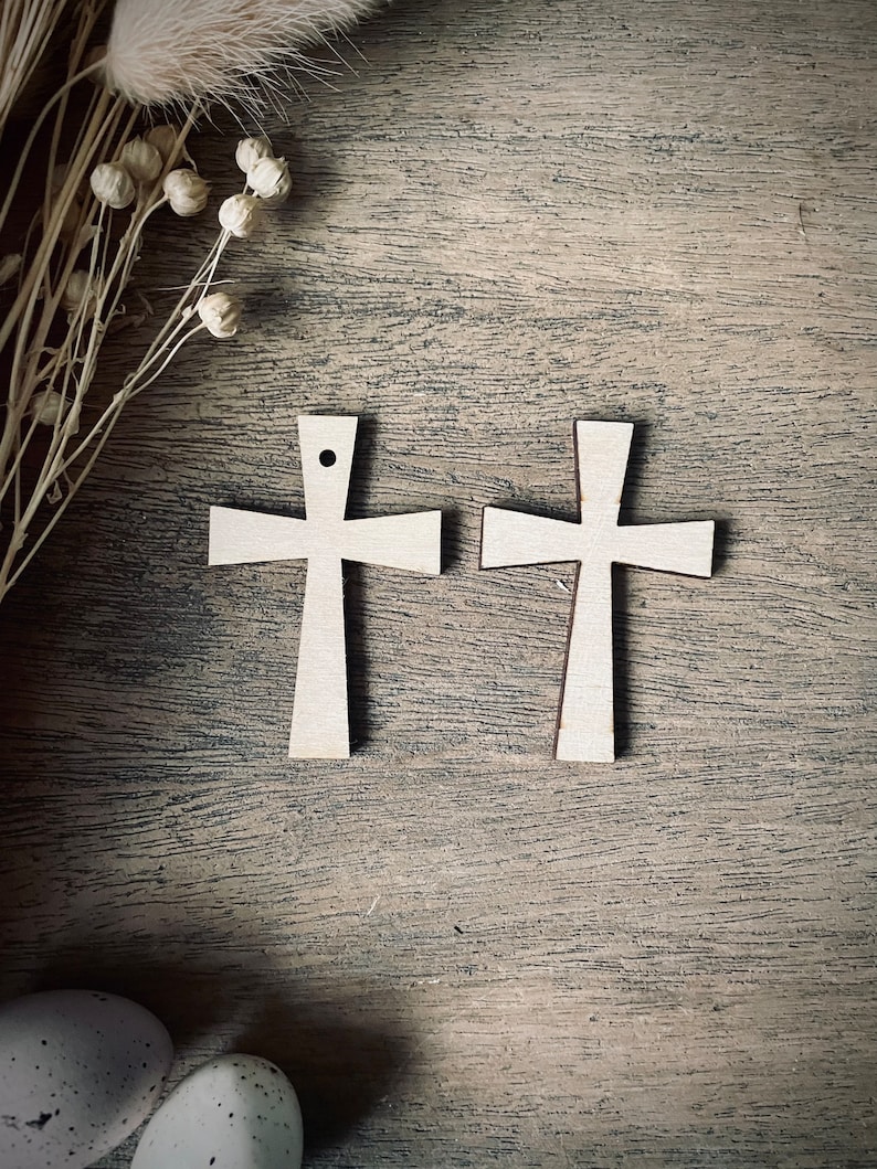 10x Wooden Cross Shapes / Large Wooden Cross From 40mm Tall - Etsy