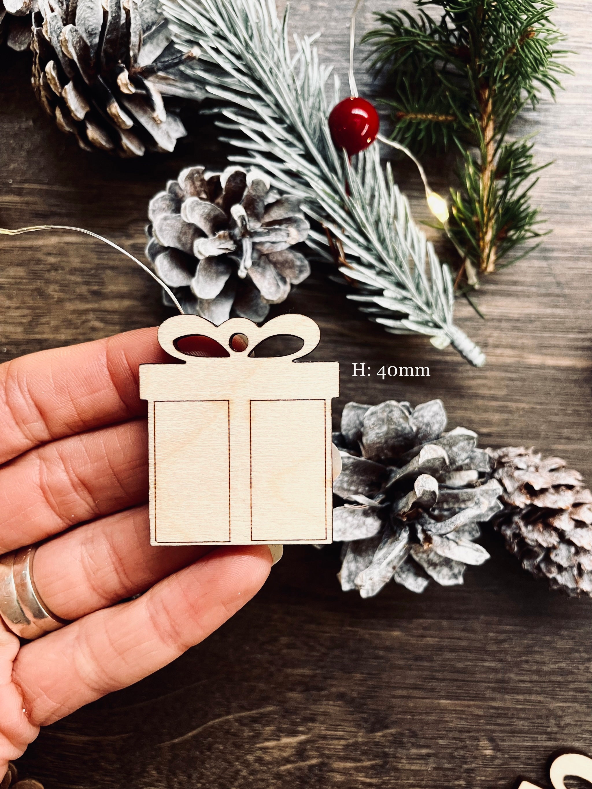 10x Wooden Present Shapes for Nordic Christmas Crafts - Etsy UK