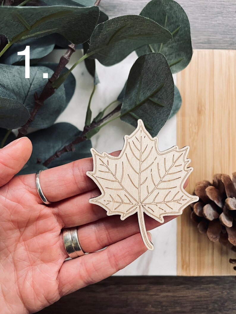 7x Wooden Leaves / Leaf Shapes Laser Cut Leaves Craft Leaf - Etsy