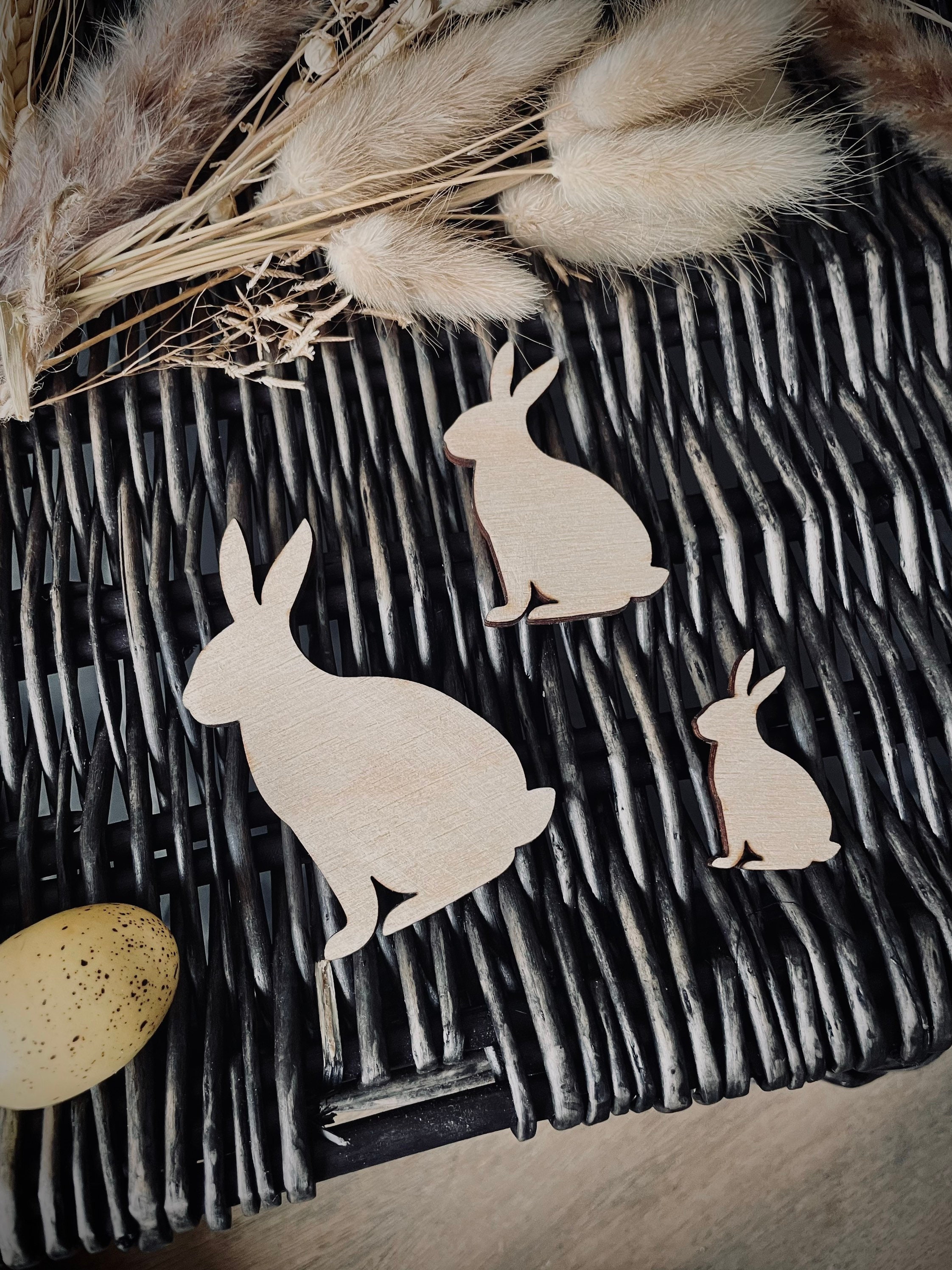 10x Wooden Bunny Cutout / Plywood Cutouts From 40mm Tall 3mm - Etsy