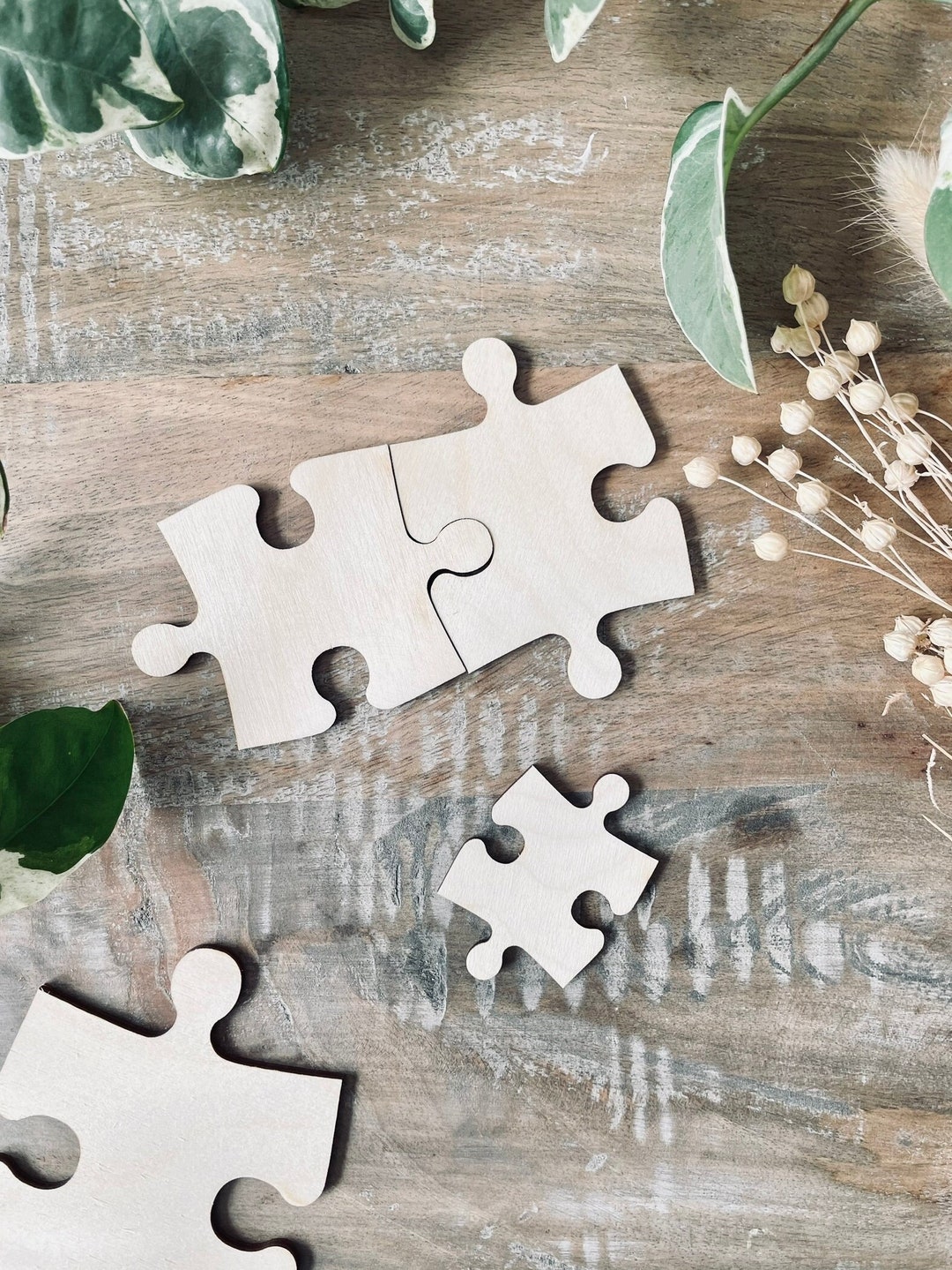 10x Wooden Jigsaw Puzzle Piece Shapes From 40mm Wide 3mm Thick Laser ...