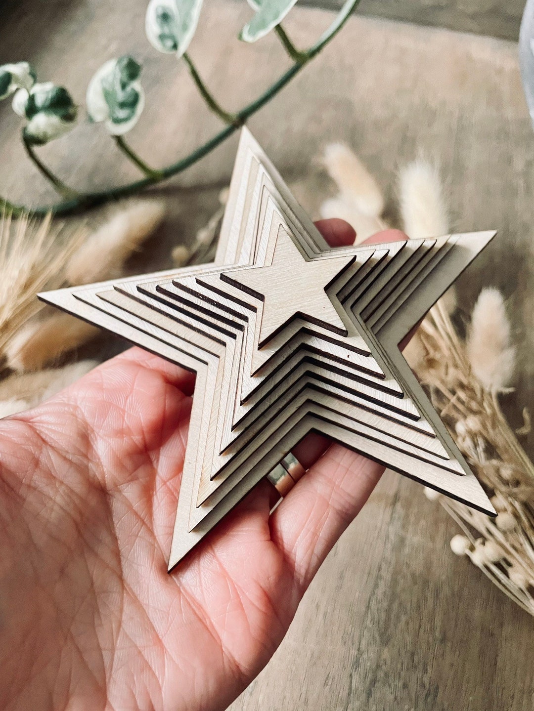 10x Wooden Stars / Star Cutouts From 30mm Wide | 3mm Plywood Small ...