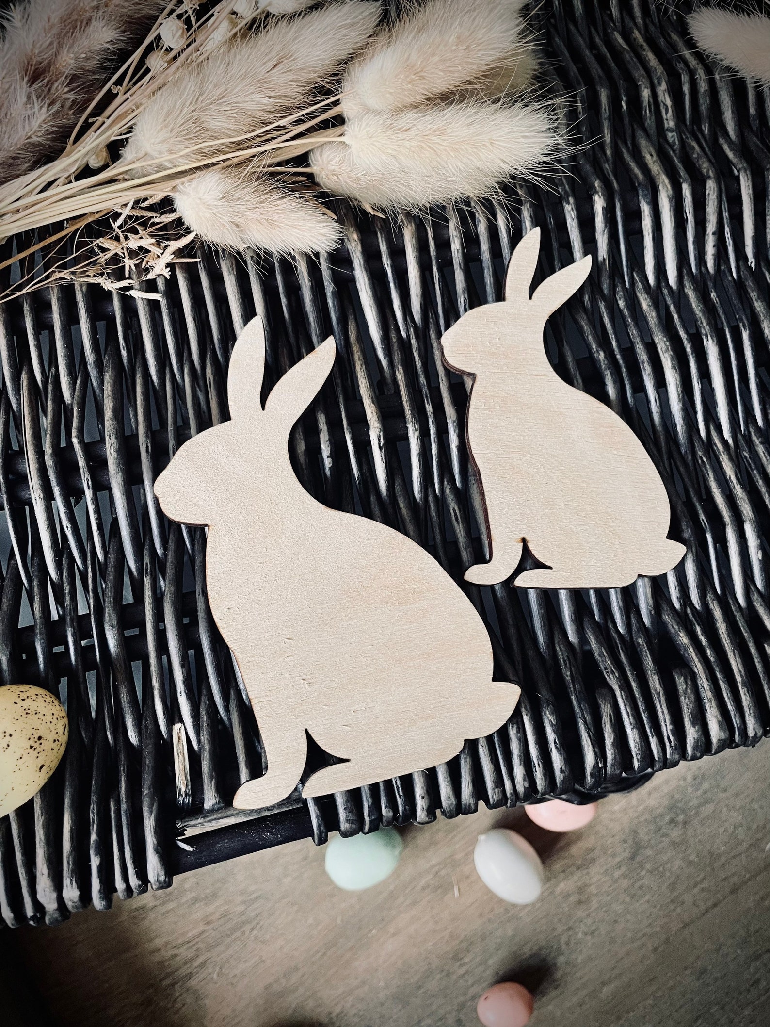 10x Wooden Bunny Cutout / Plywood Cutouts From 40mm Tall 3mm - Etsy