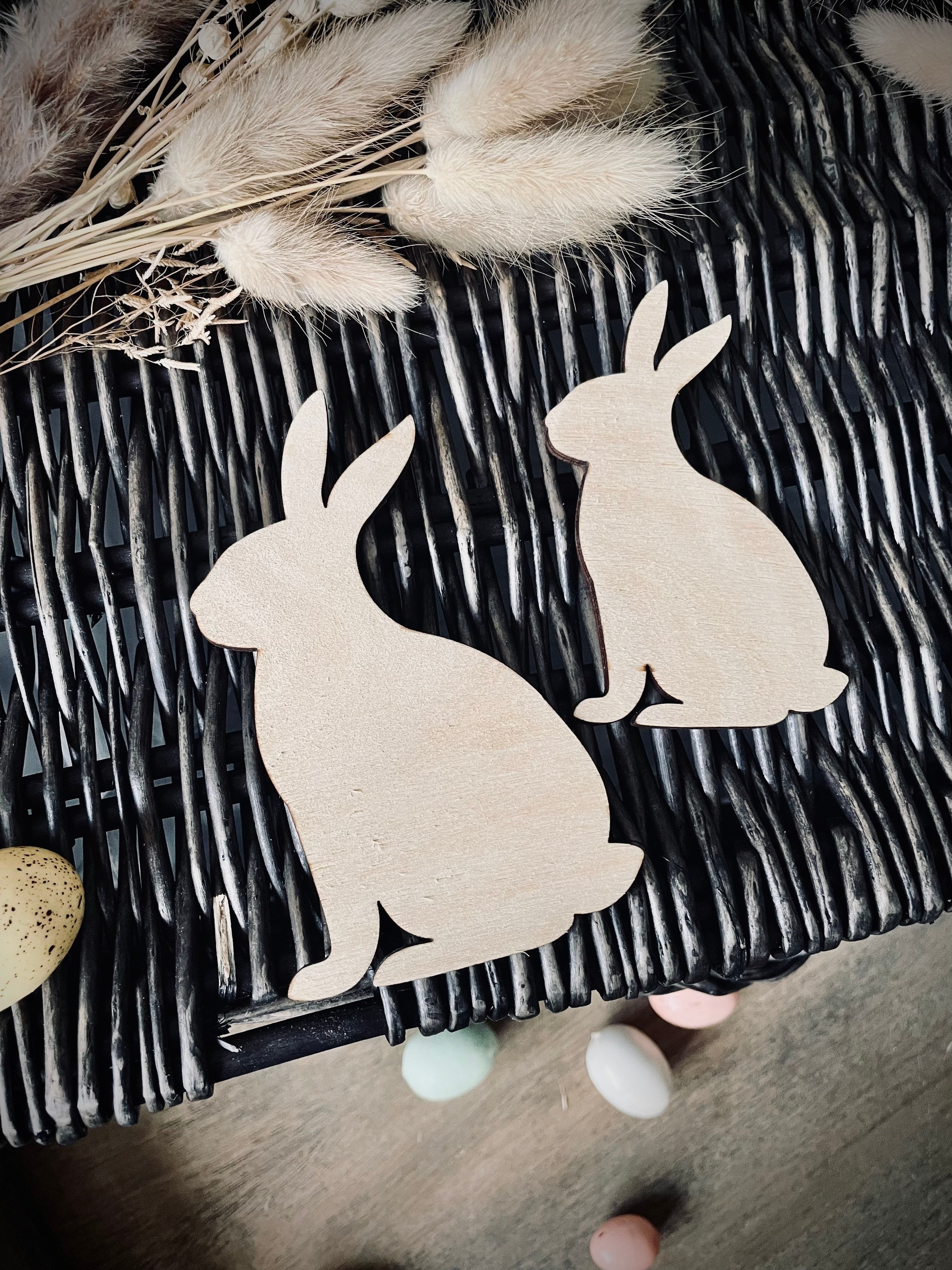 10x Wooden Bunny Cutout / Plywood Cutouts From 40mm Tall 3mm - Etsy