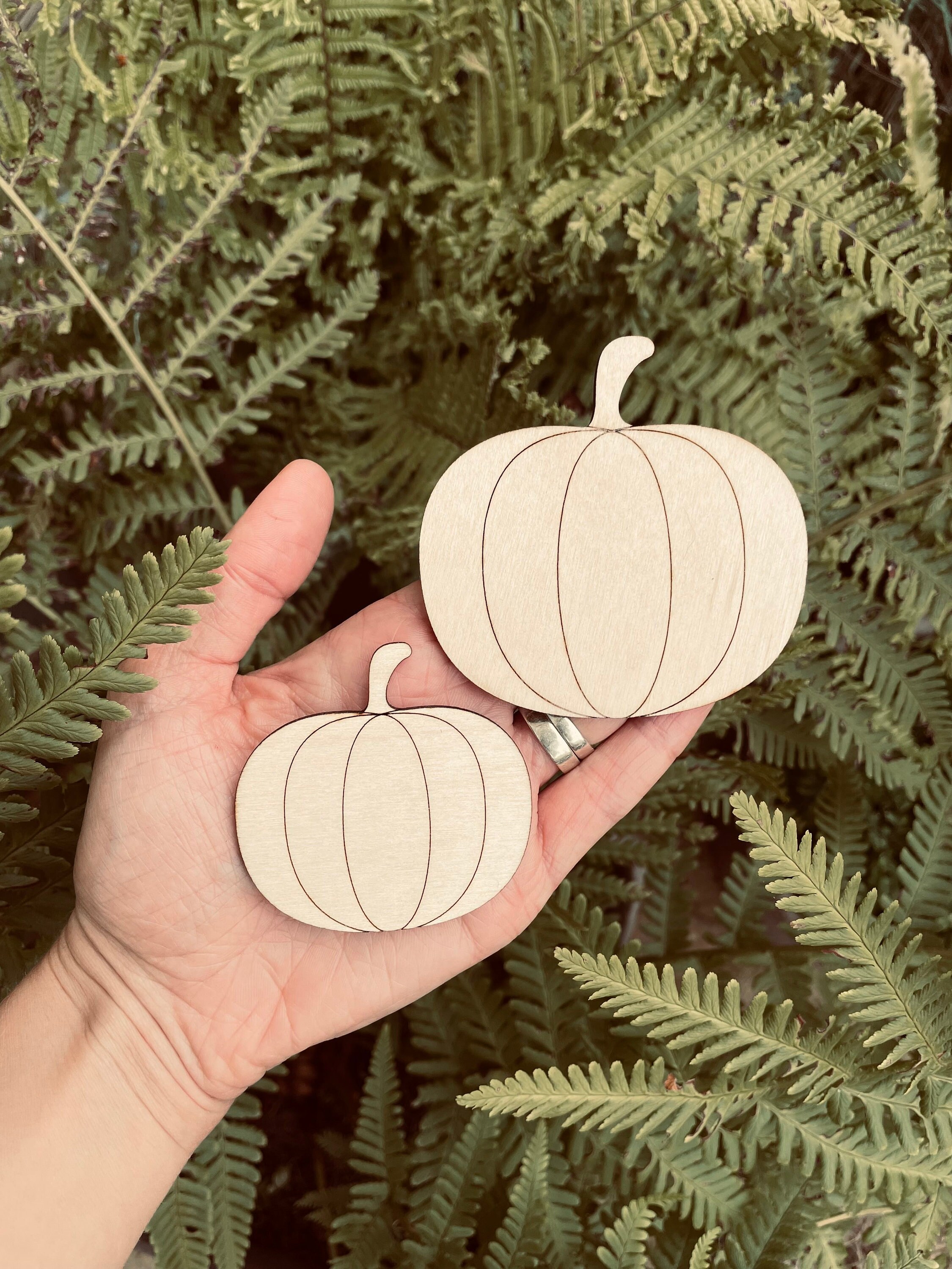 10x Wooden Halloween Pumpkin Shapes From 40mm Wide Halloween - Etsy