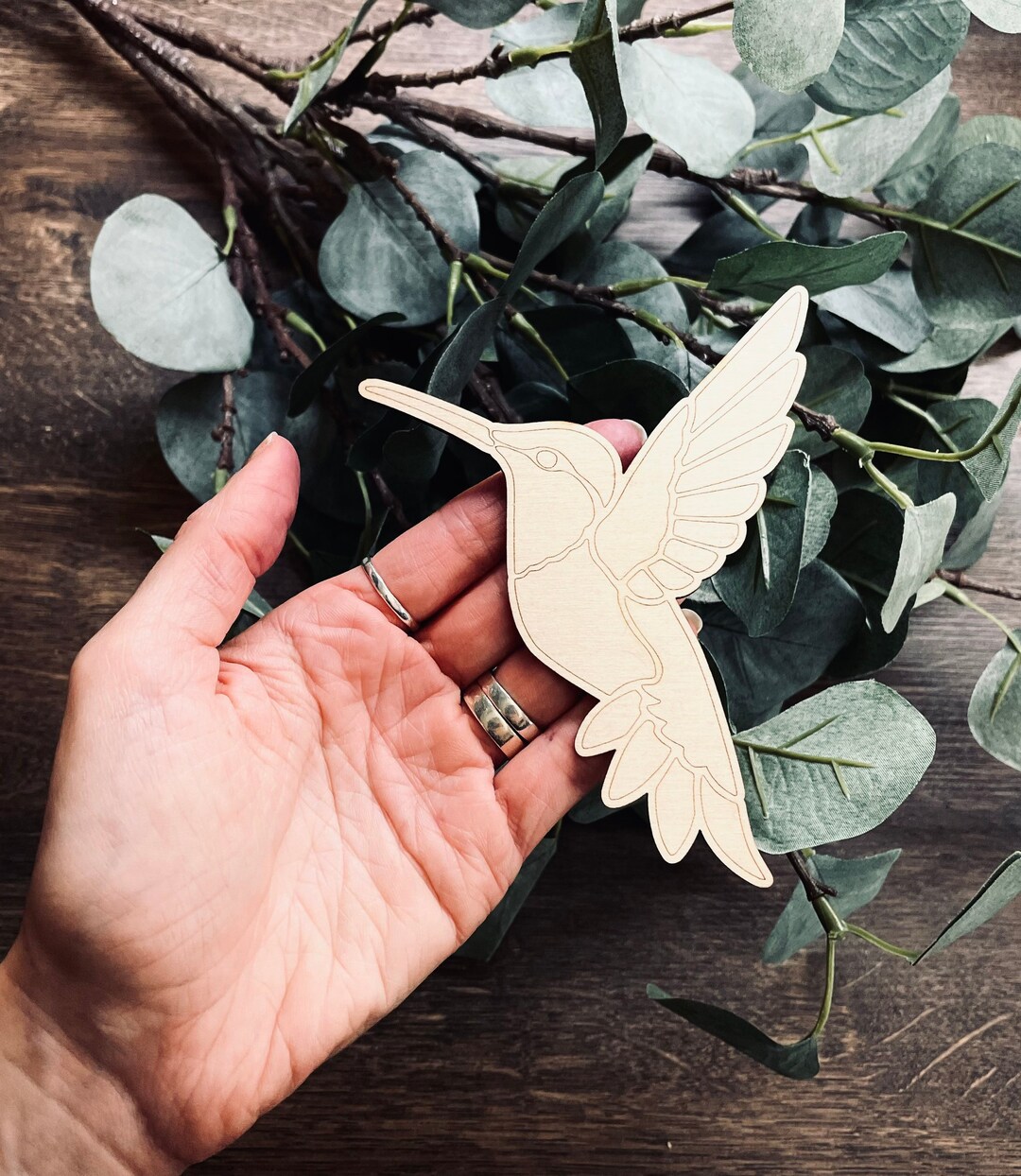 10x Wooden Hummingbird Cutouts / Hummingbird Decor | Laser Cut Bird ...