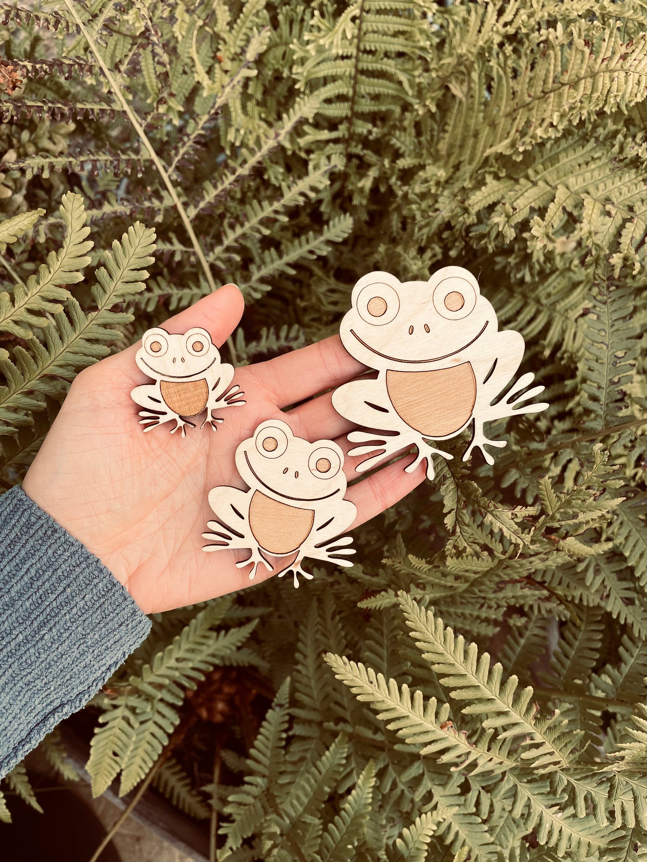 10x Wooden Frog Shapes From 40mm Tall Frog and Toad 3mm | Etsy