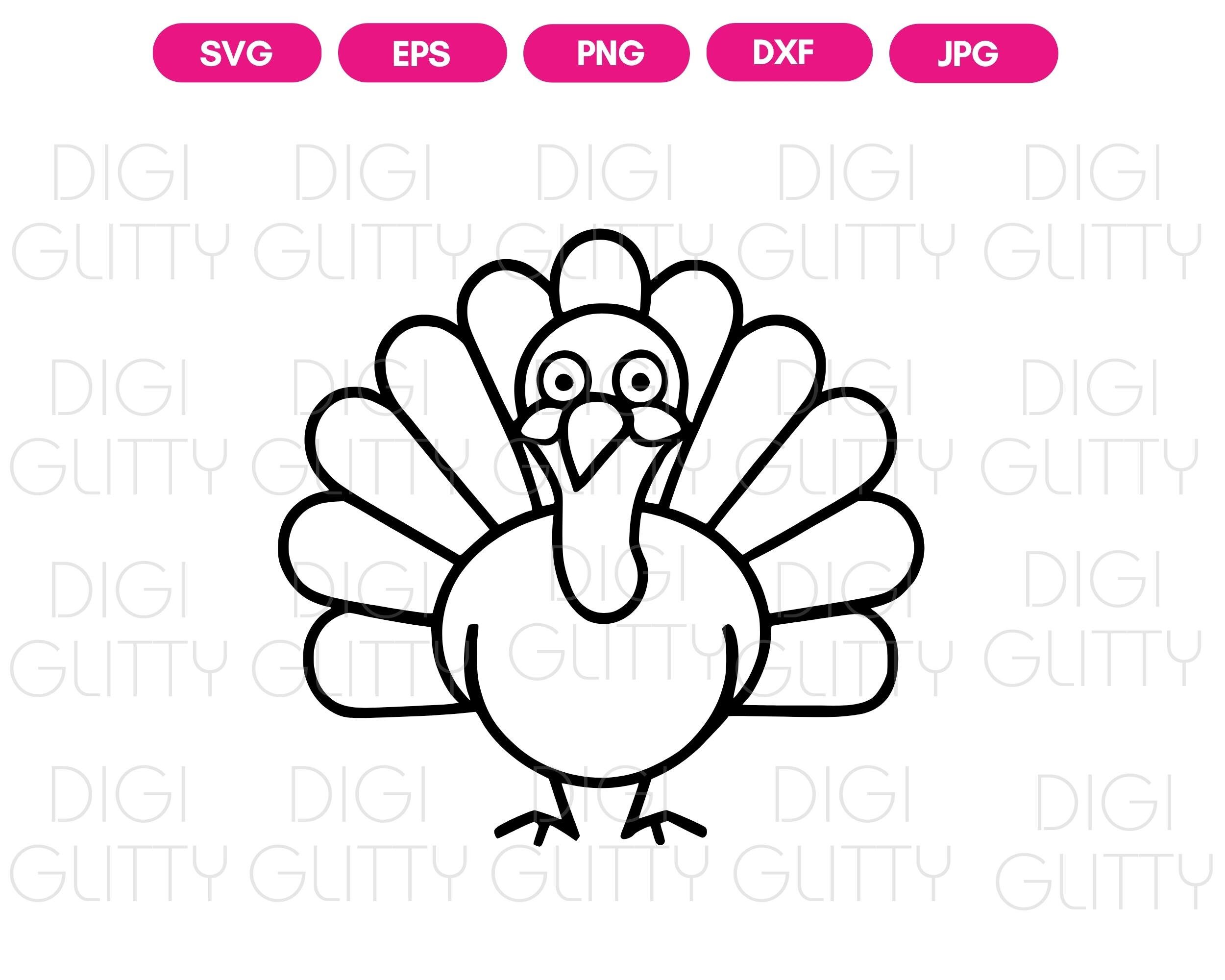 Turkey SVG Bundle for Laser Cutting, Cricut, and Silhouette - Set of 5 ...