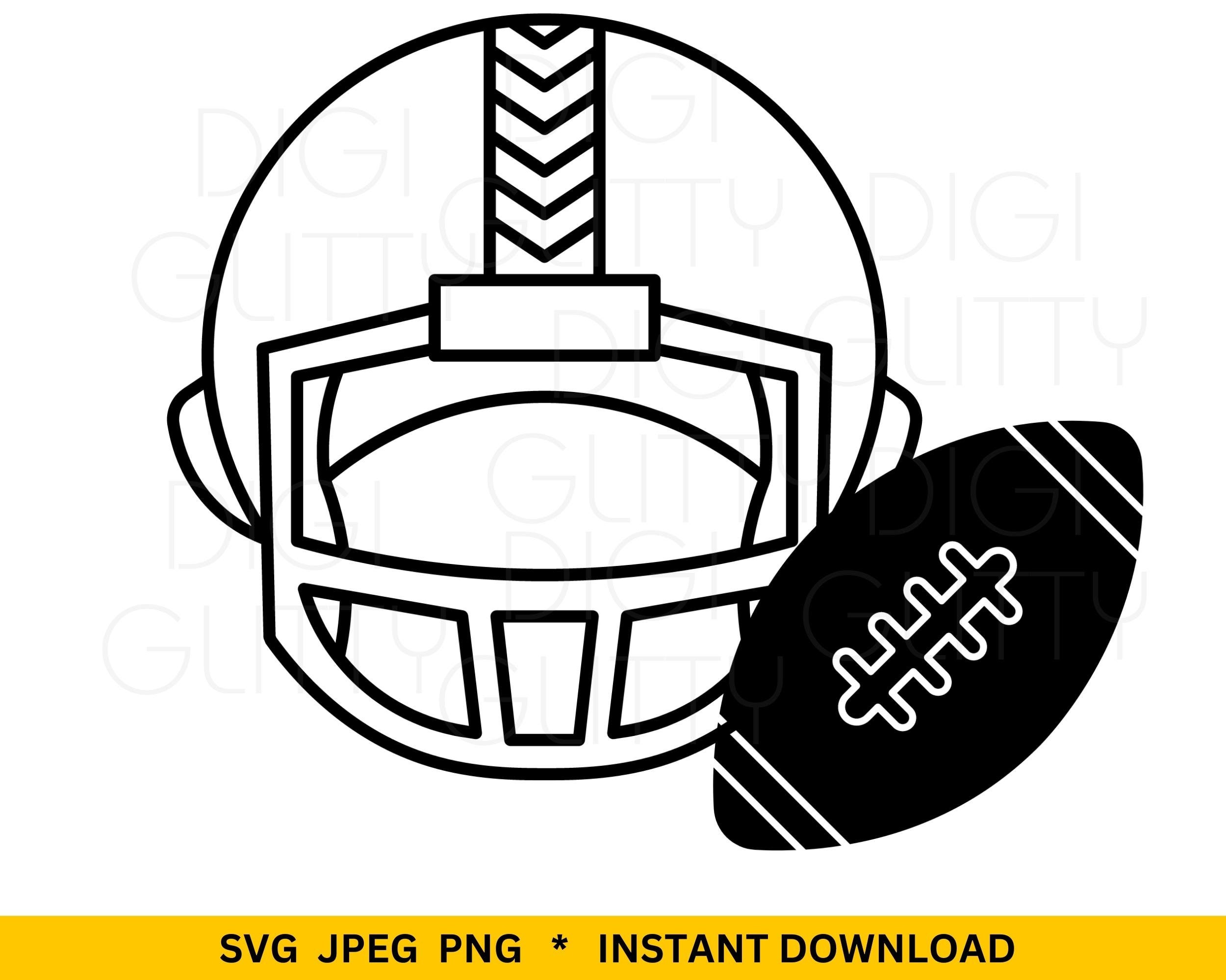 Football Helmet Svg Clipart of an American Football Helmet - Etsy
