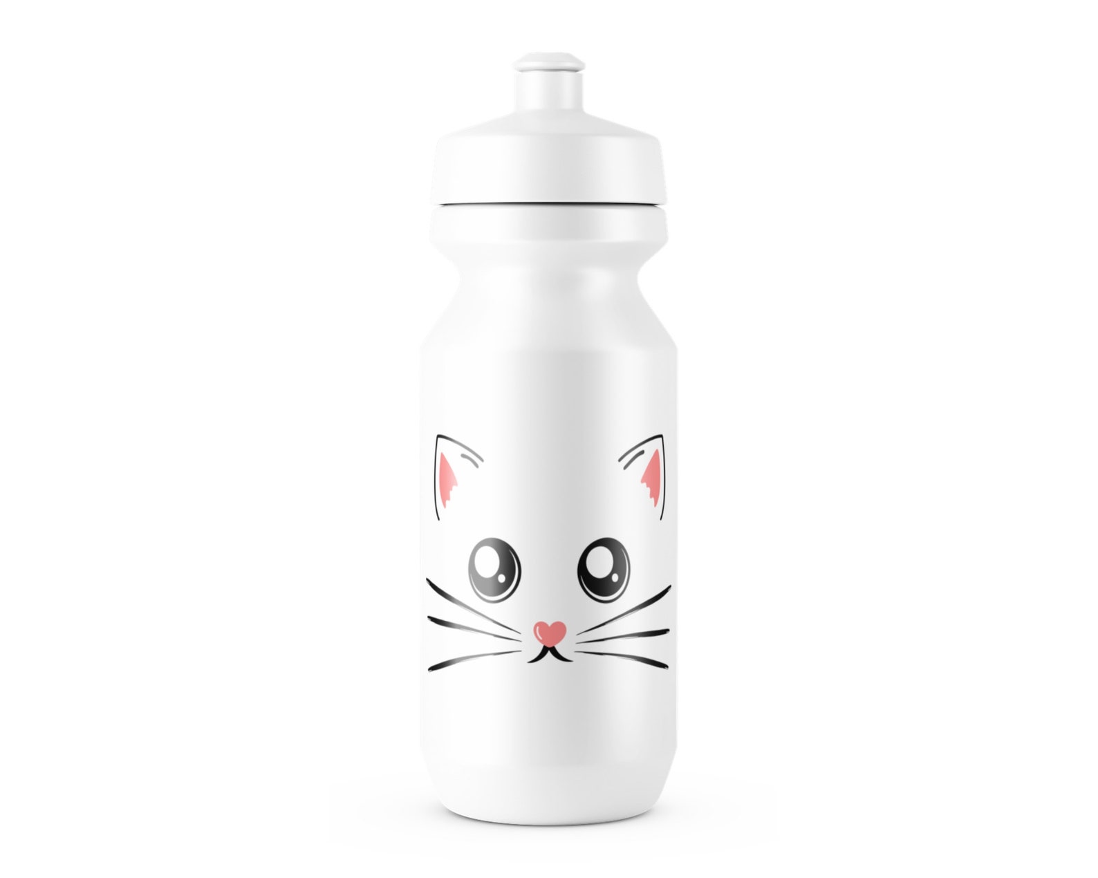 Cat Face Svg, Cut File of Cute Cat With Big Eyes and Whiskers, Instant ...
