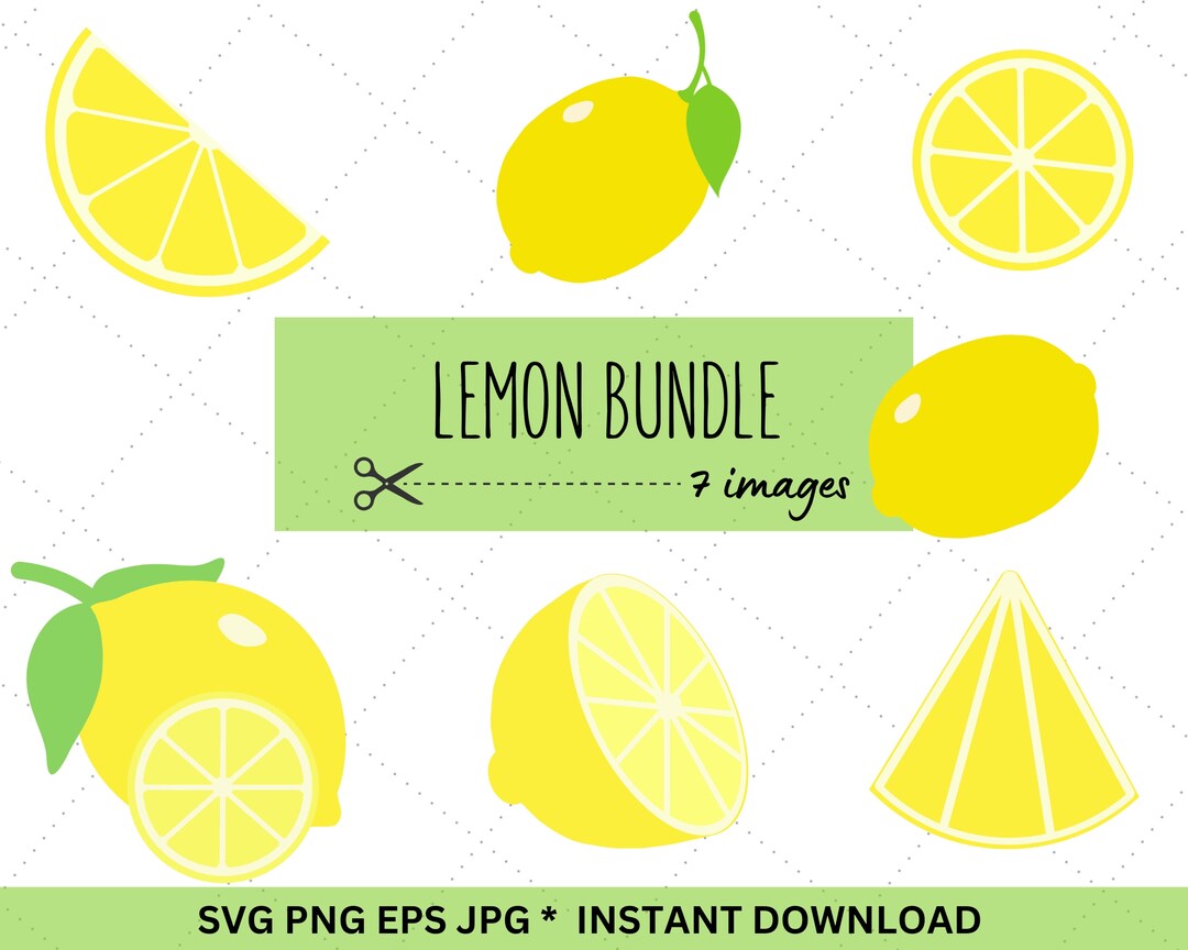 Lemon Svg Bundle, Layered Lemon Cut Files, Clipart Summer Fruit ...