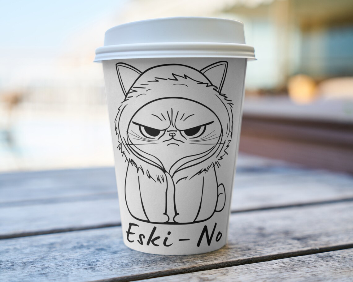 Grumpy Cat Svg Eski-no, Cranky Svg, Cat Clipart, Meme Svg, Gift Ideas ...