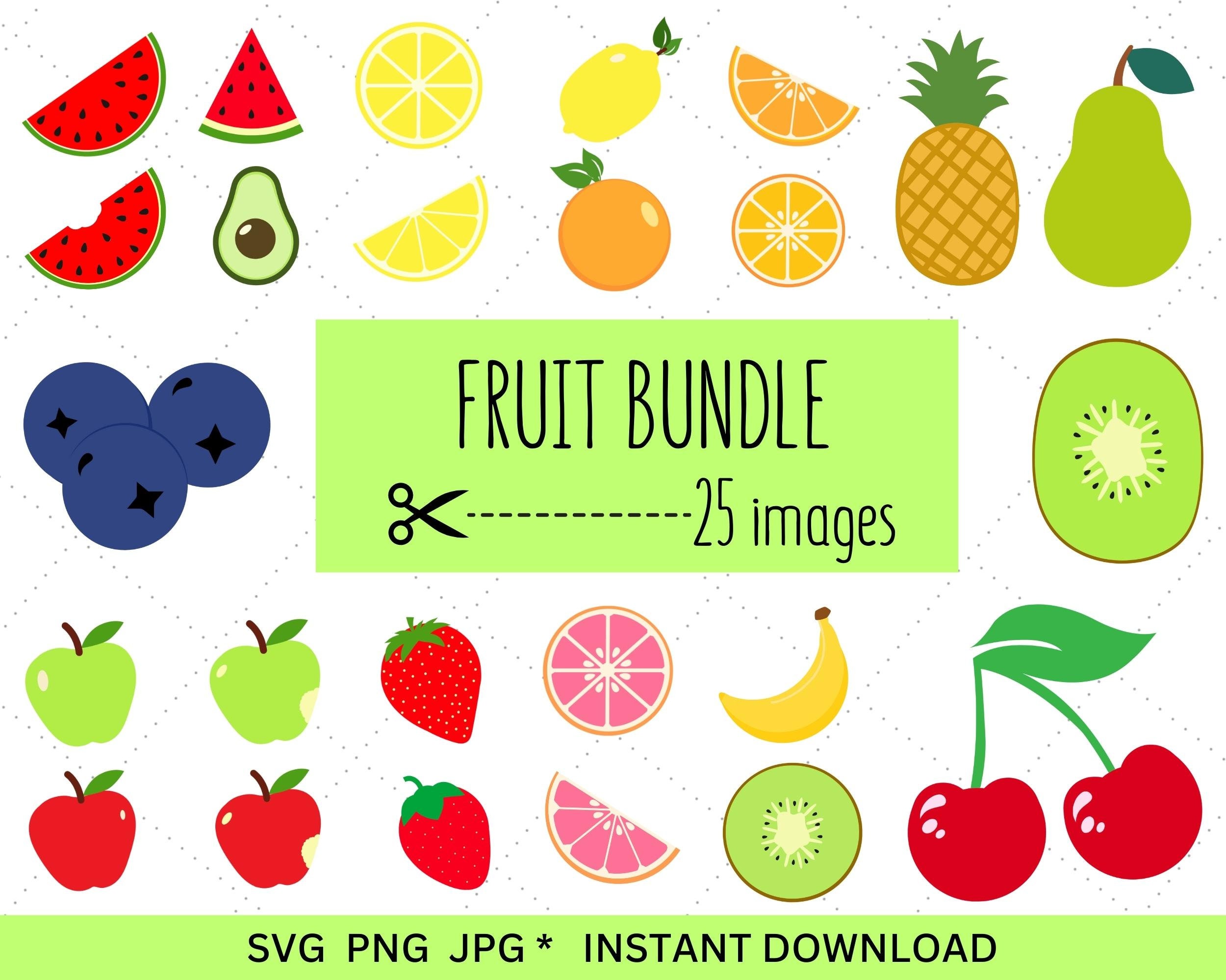 Fruit Svg Bundle Fruits Png Layered Cut Files Cricut and - Etsy