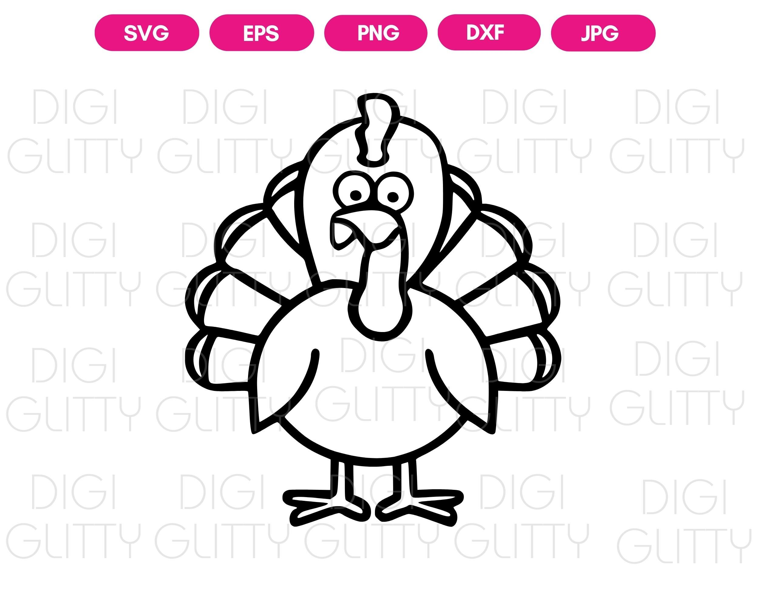 Turkey SVG Bundle for Laser Cutting, Cricut, and Silhouette - Set of 5 ...