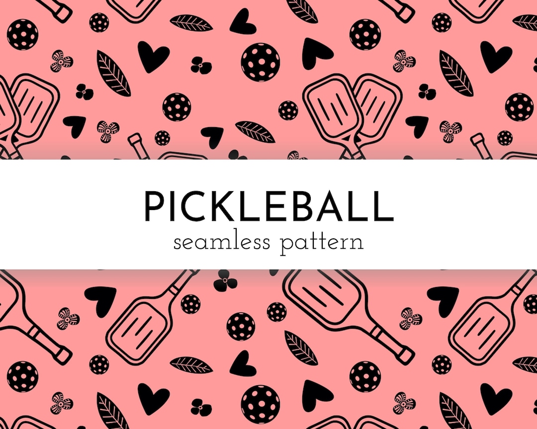Pink Pickleball Seamless Pattern Digital Download - Etsy