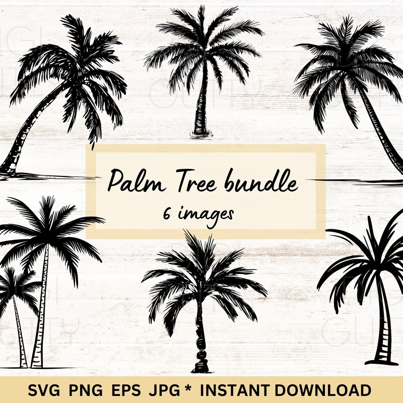 Palm Tree Svg - Etsy