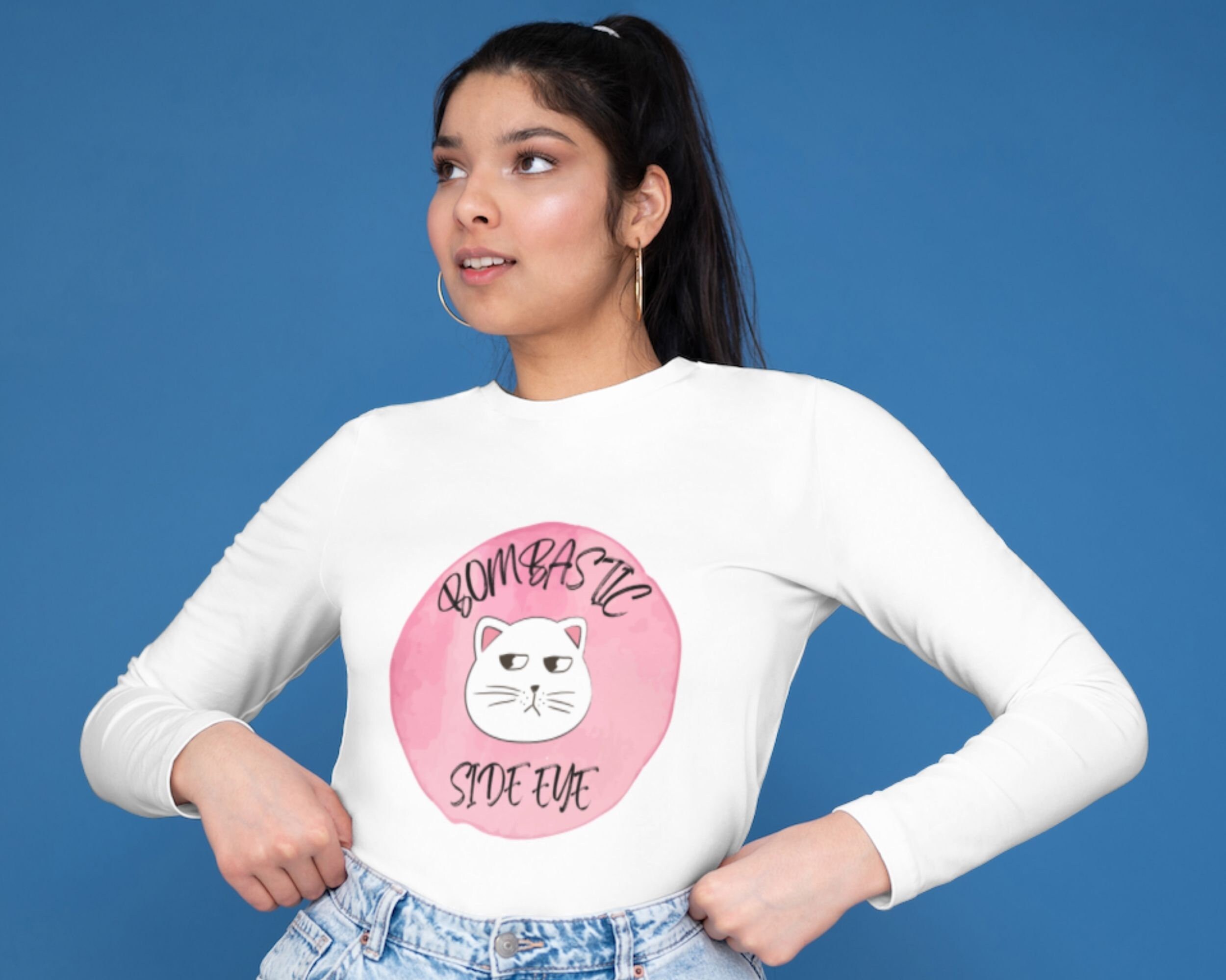 Bombastic Side Eye Design Png. Cat With Side Eye Sublimation Design ...