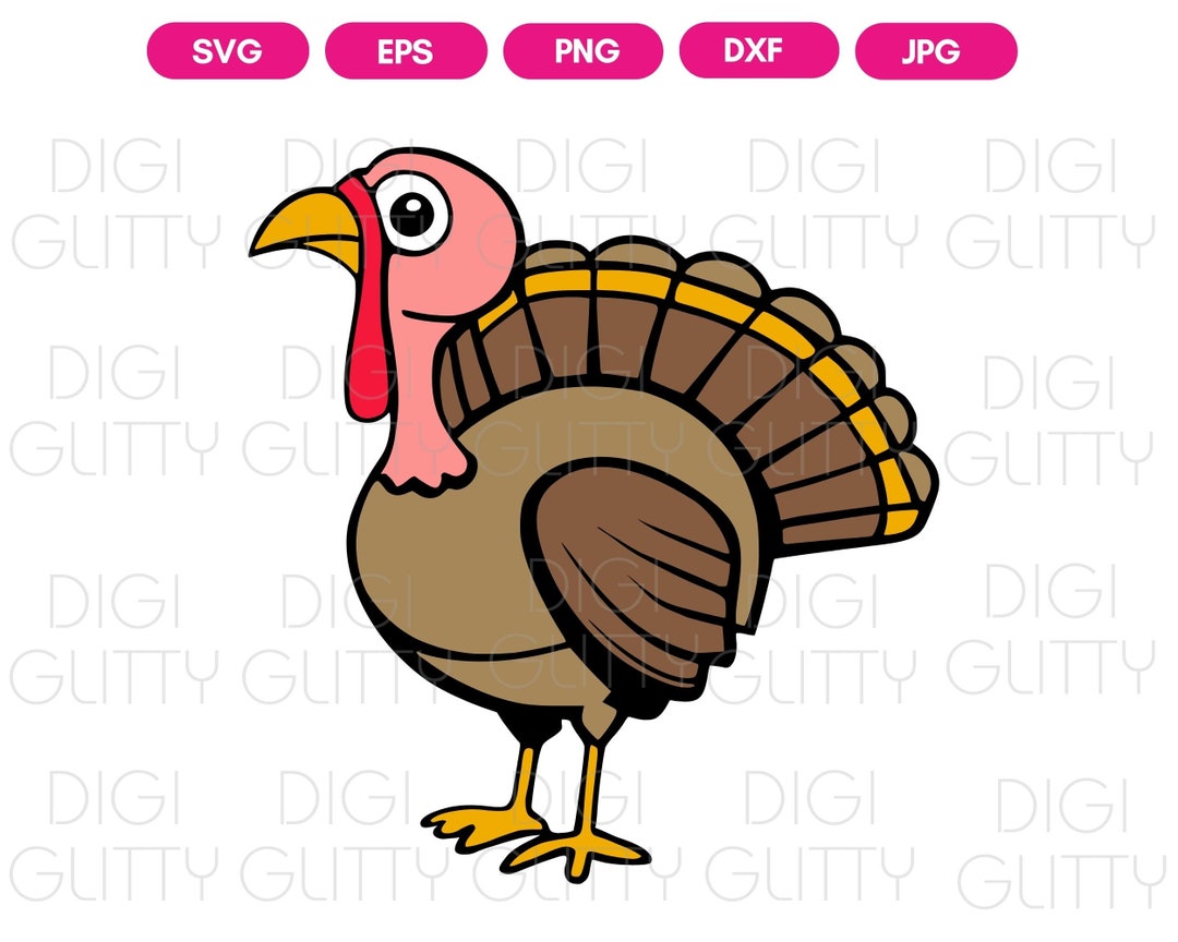 Turkey SVG, Layered Cut File for Cricut and Silhouette, Thanksgiving ...